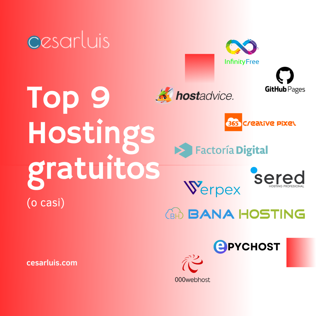 Top 9 hostings gratuitos (o casi). ¿Los has probado? • Desarrollador ...